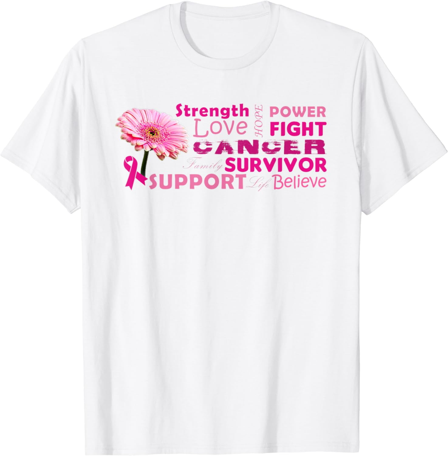 Breast Cancer Warrior apparel Support, Belief, and Awareness T-Shirt - Walmart.com