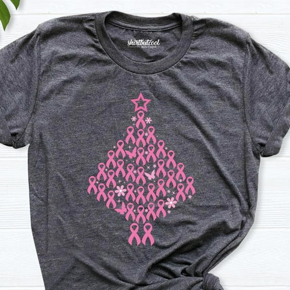 Breast Cancer Winter Holiday Shirt,Pink Ribbon Shirt,Winter Holiday ...