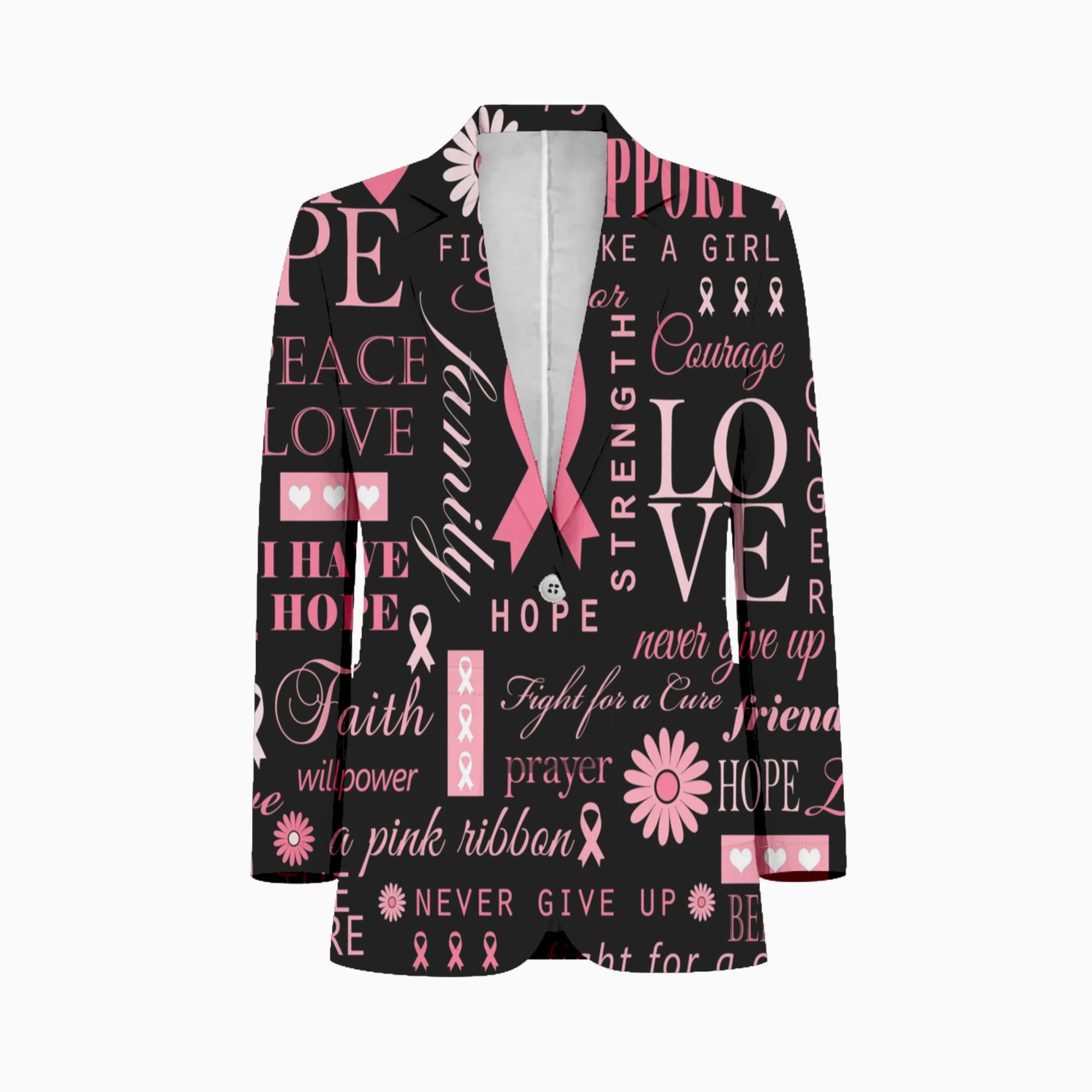 Breast cancer pink ribbon Men's Suit Blazer Casual Party Wear Slim Fit ...