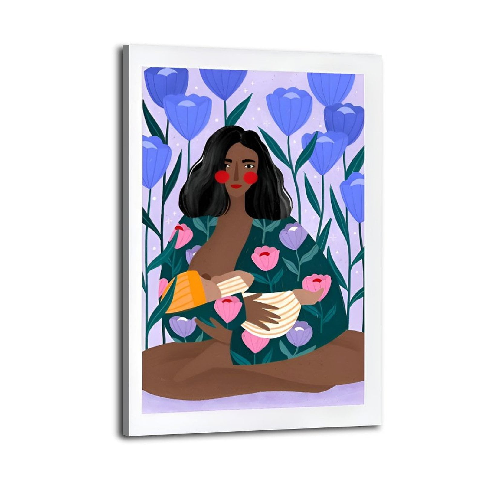 Breastfeeding Art Print - New Mum Poster Great Wall Art for Home Decor ...