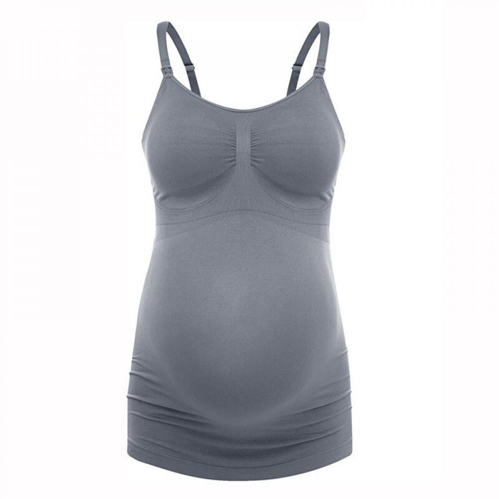 Breastfeeding Vest High Elastic Upper Button Buckle Maternal Nursing ...