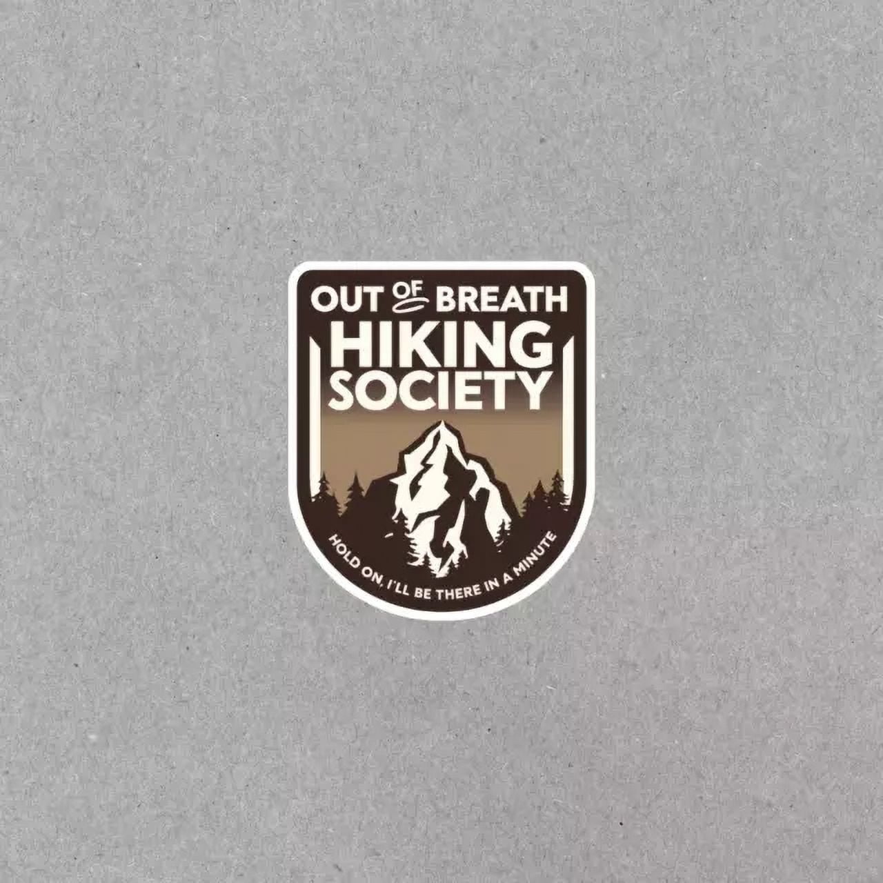 Out Of Breath Hiking Society Sticker - Outdoor Adventure Decalphone ...