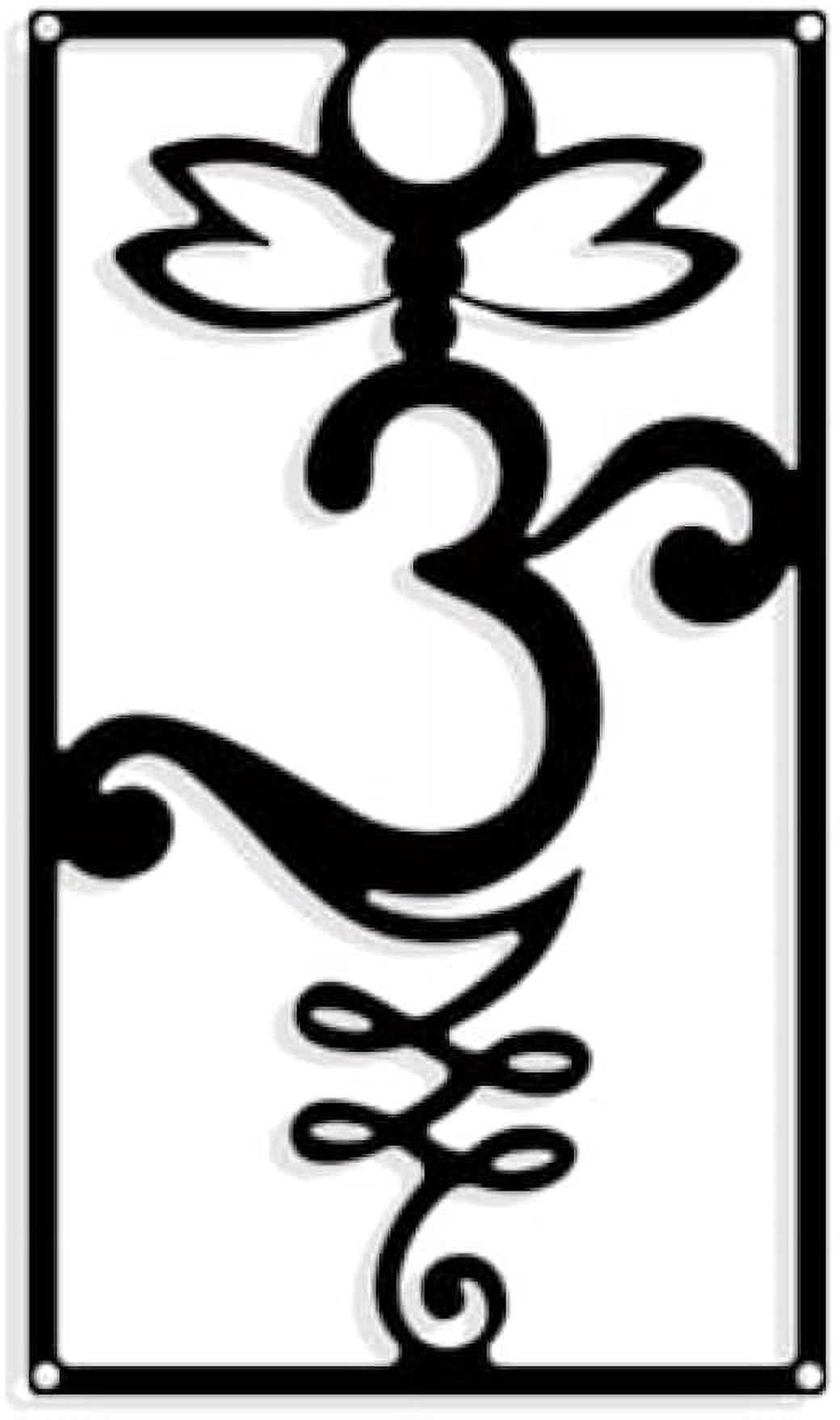 Breath Sanskrit Symbol Metal Wall Art Decor Matte Style Wall Hanging ...