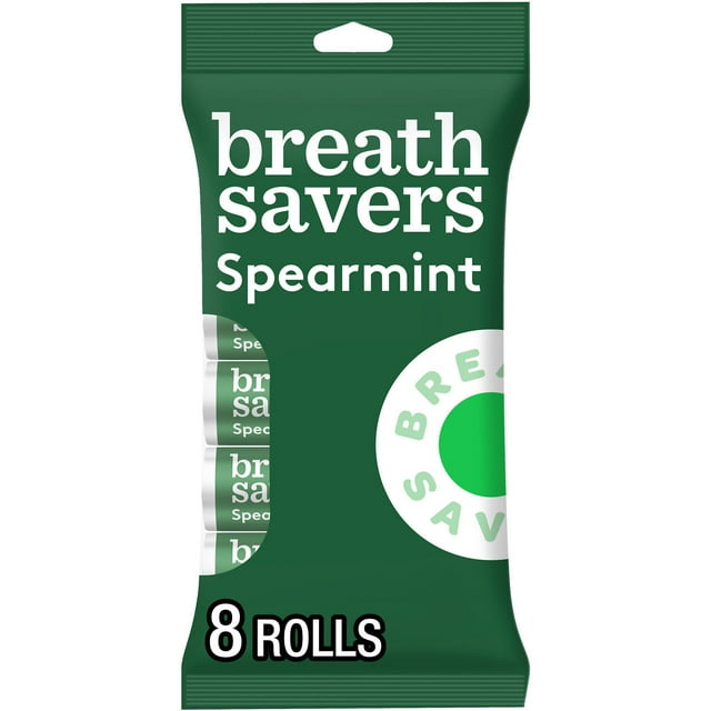 Breath Savers Spearmint Flavored Sugar Free Breath Mints, Rolls 0.75 oz ...