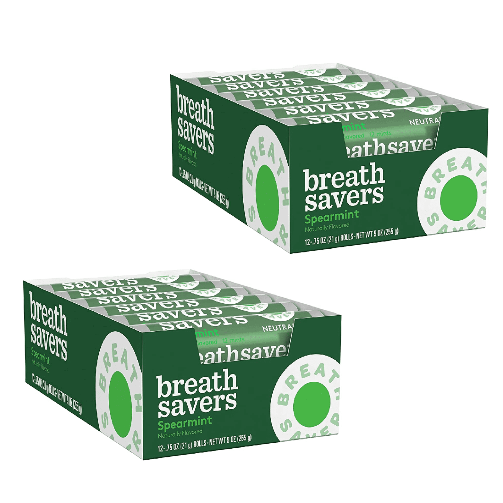 Breath Savers Spearmint, Sugar Free Mints, Bulk Candy, 0.75 oz Rolls ...