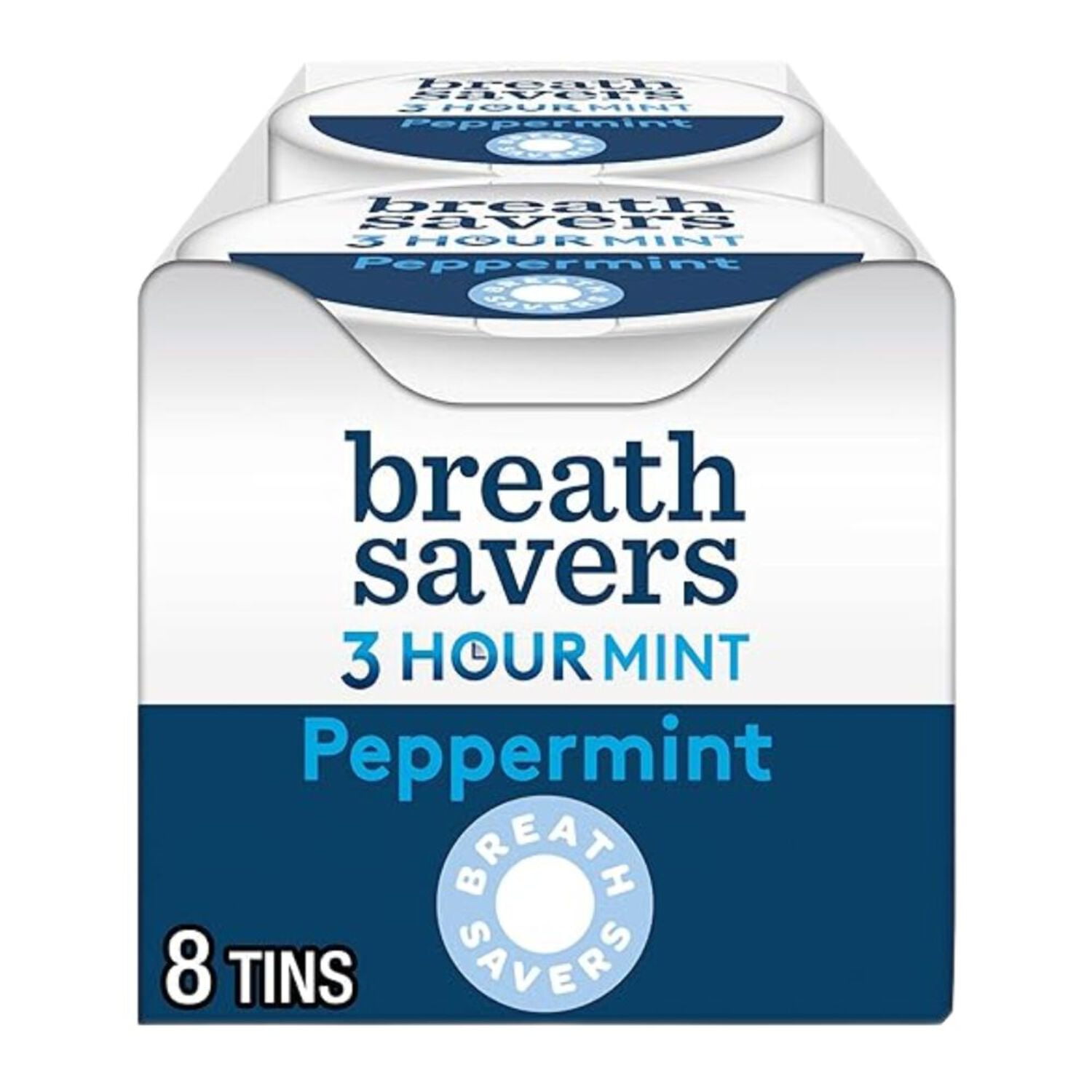 Breath Savers 3 Hour Mint Sugar Free Peppermint, 1.27 oz Tins - Walmart.com