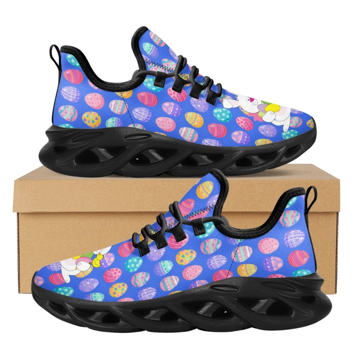 Breathable Air Mesh Women's Flats Shoes Kawaii Rabbit Print Non-Slip ...