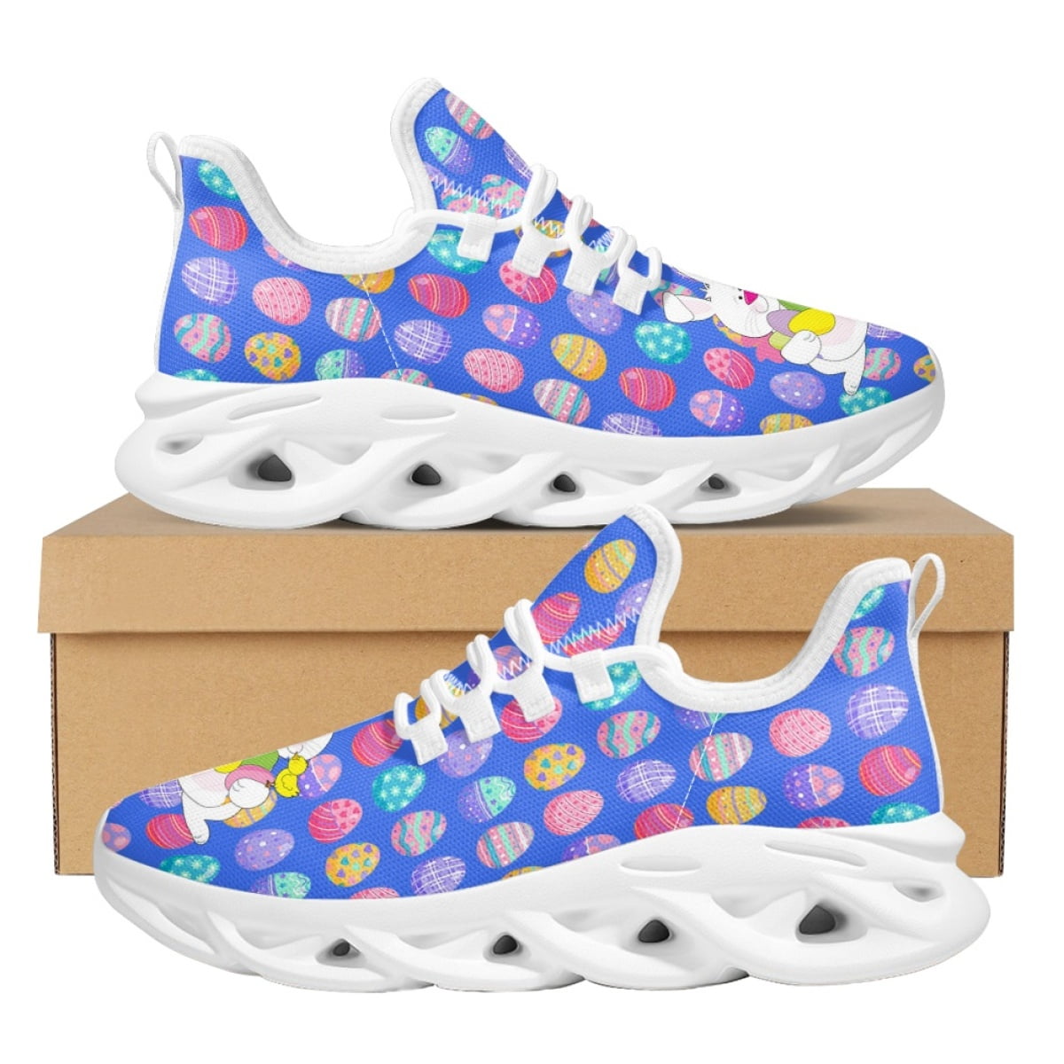 Breathable Air Mesh Women's Flats Shoes Kawaii Rabbit Print Non-Slip ...