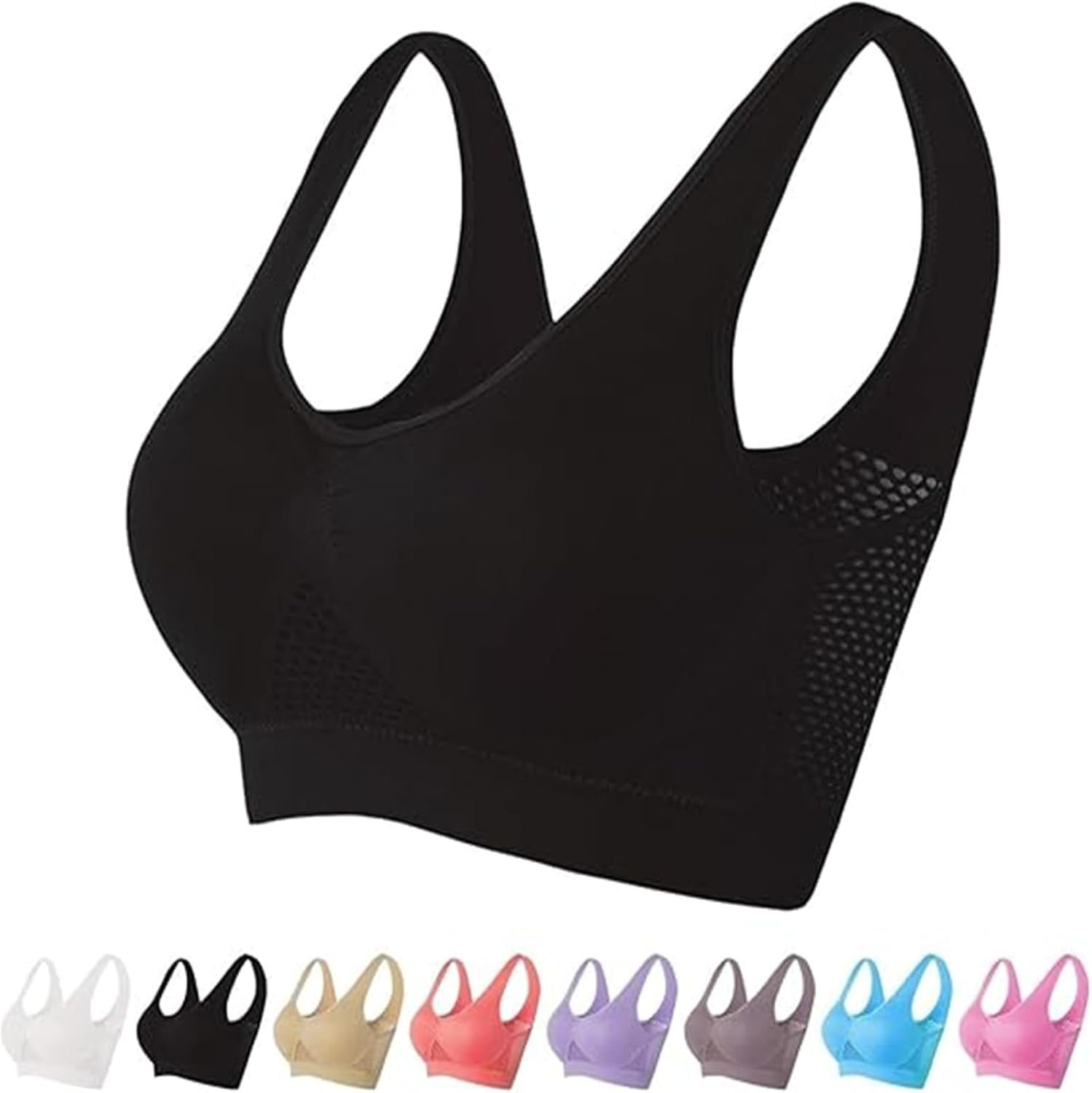 Breathable Anti-Sagging Breasts Bra, Wireless Comfort Liftup Bra, Push ...