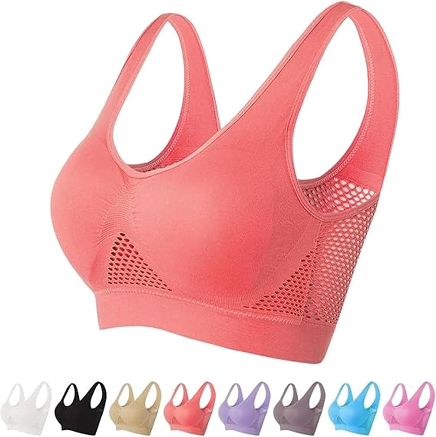 Breathable Anti-Sagging Breasts Bra, Wireless Comfort Liftup Bra, Push ...
