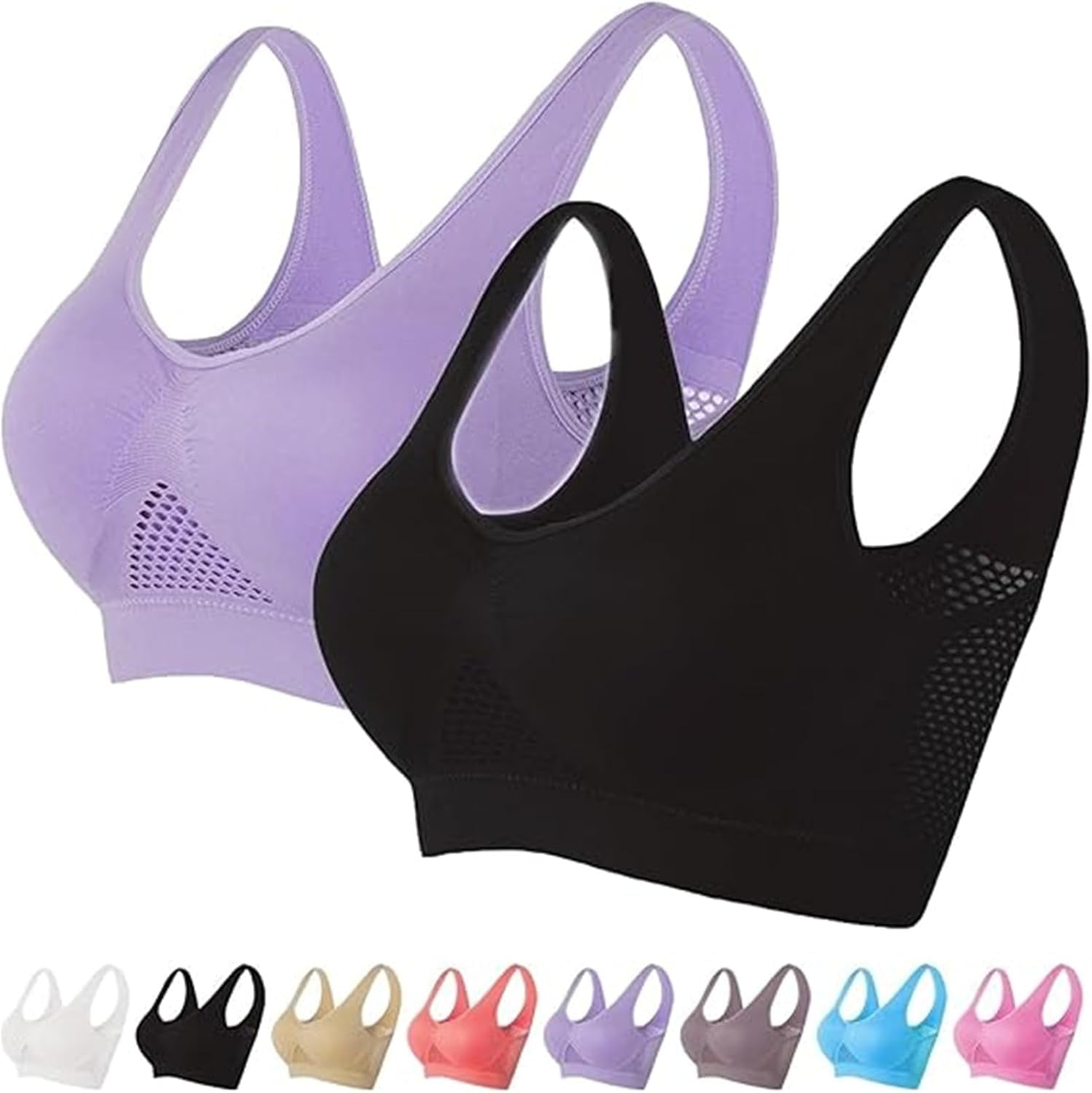 Breathable Anti-Sagging Breasts Bra, Wireless Comfort Liftup Bra, Push ...