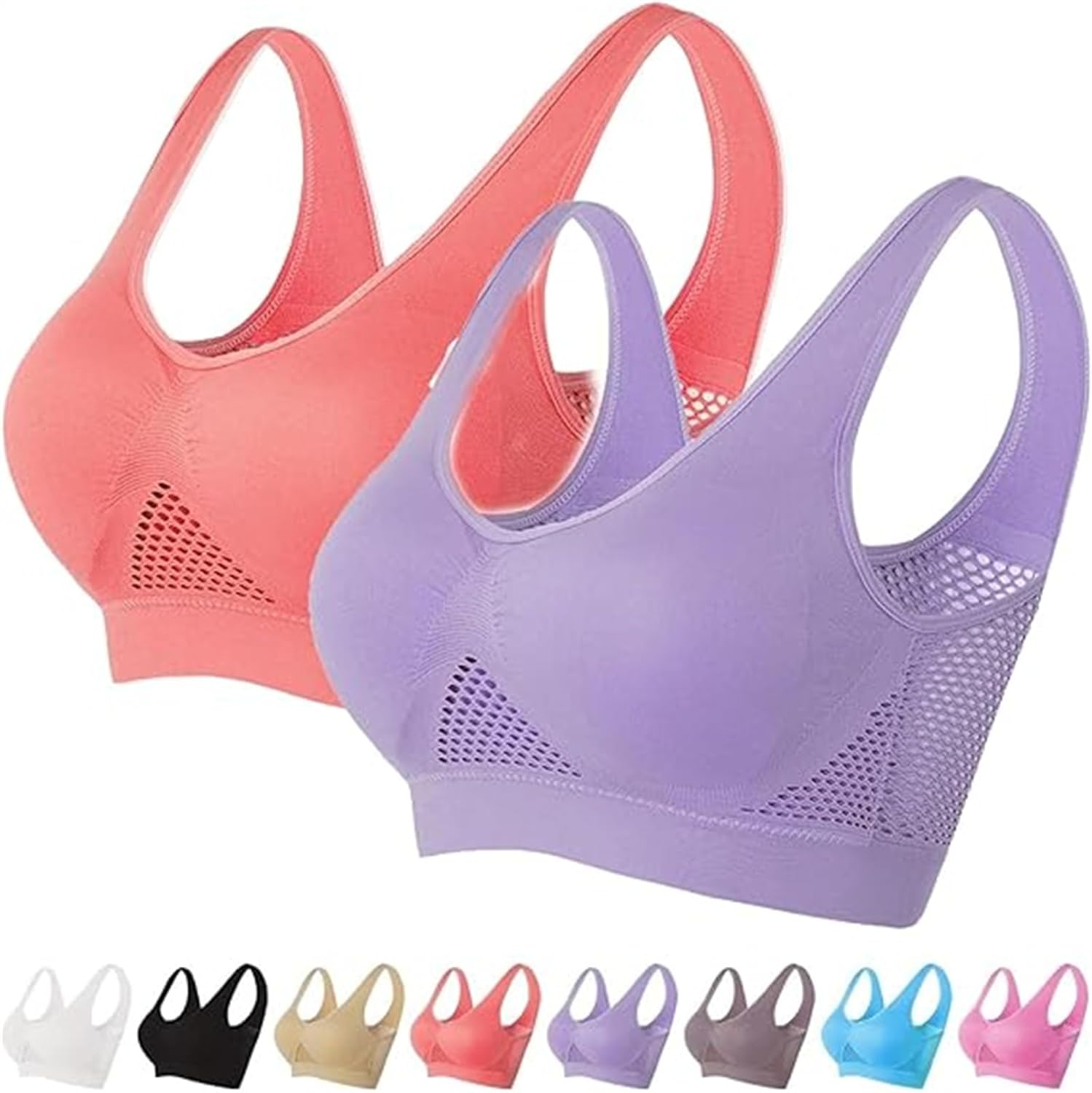 Breathable Anti-Sagging Breasts Bra, Wireless Comfort Liftup Bra, Push ...