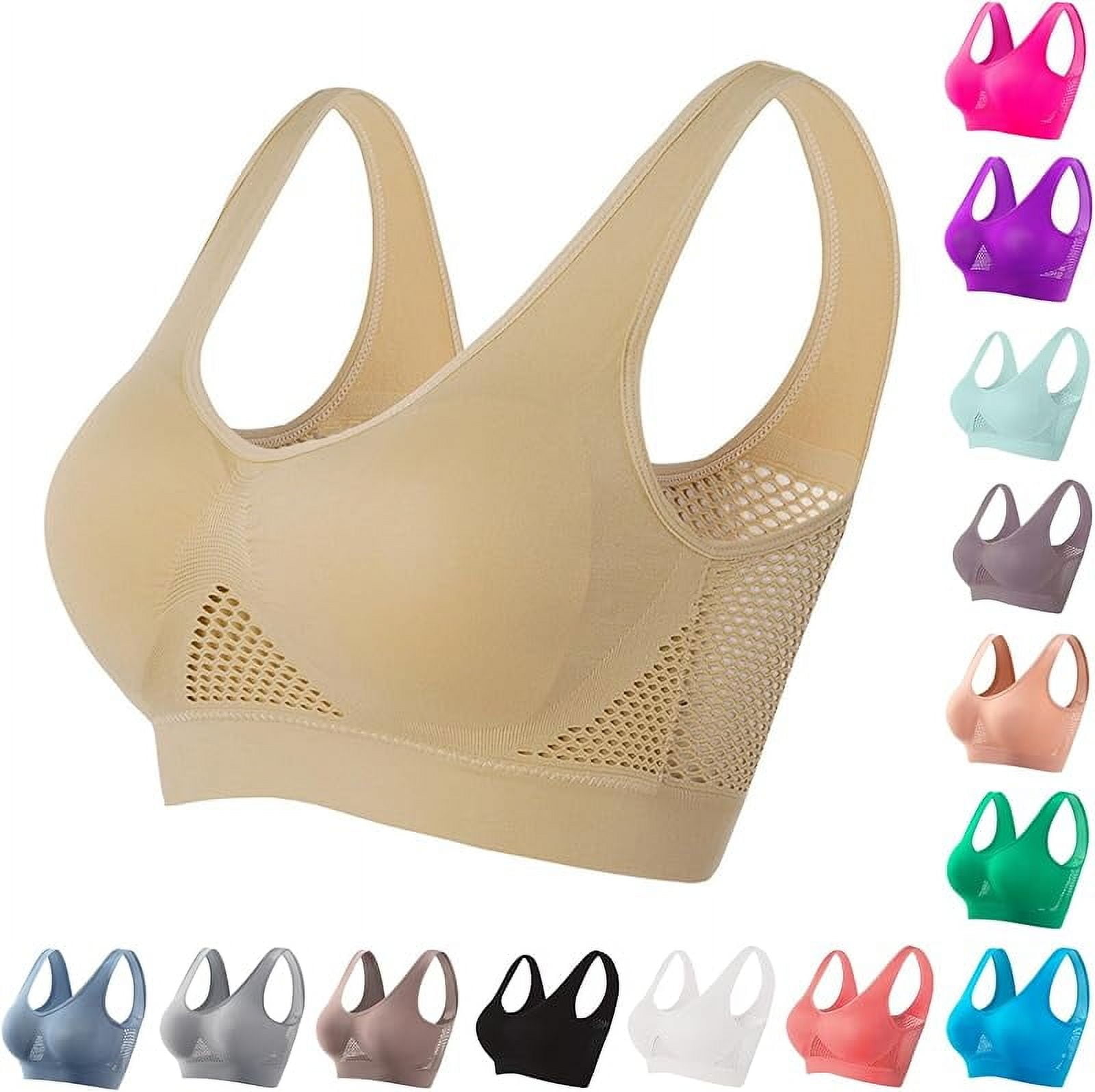 Breathable Anti-Sagging Breasts Sports Bras for Women Cooling Comfort ...