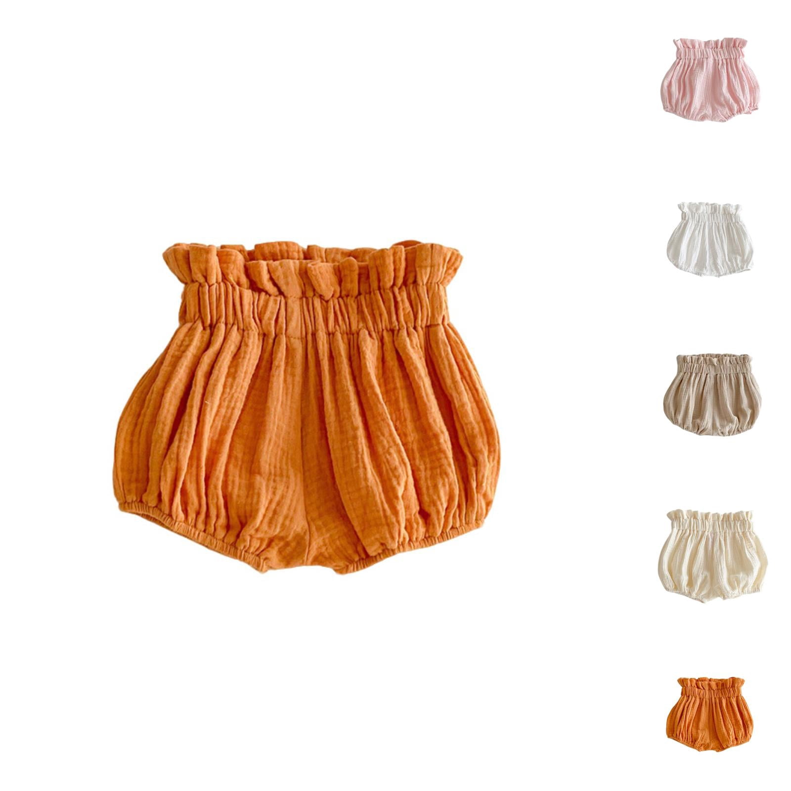 Breathable Baby Girls Summer Shorts Soft Pants With Elastic Waist For ...