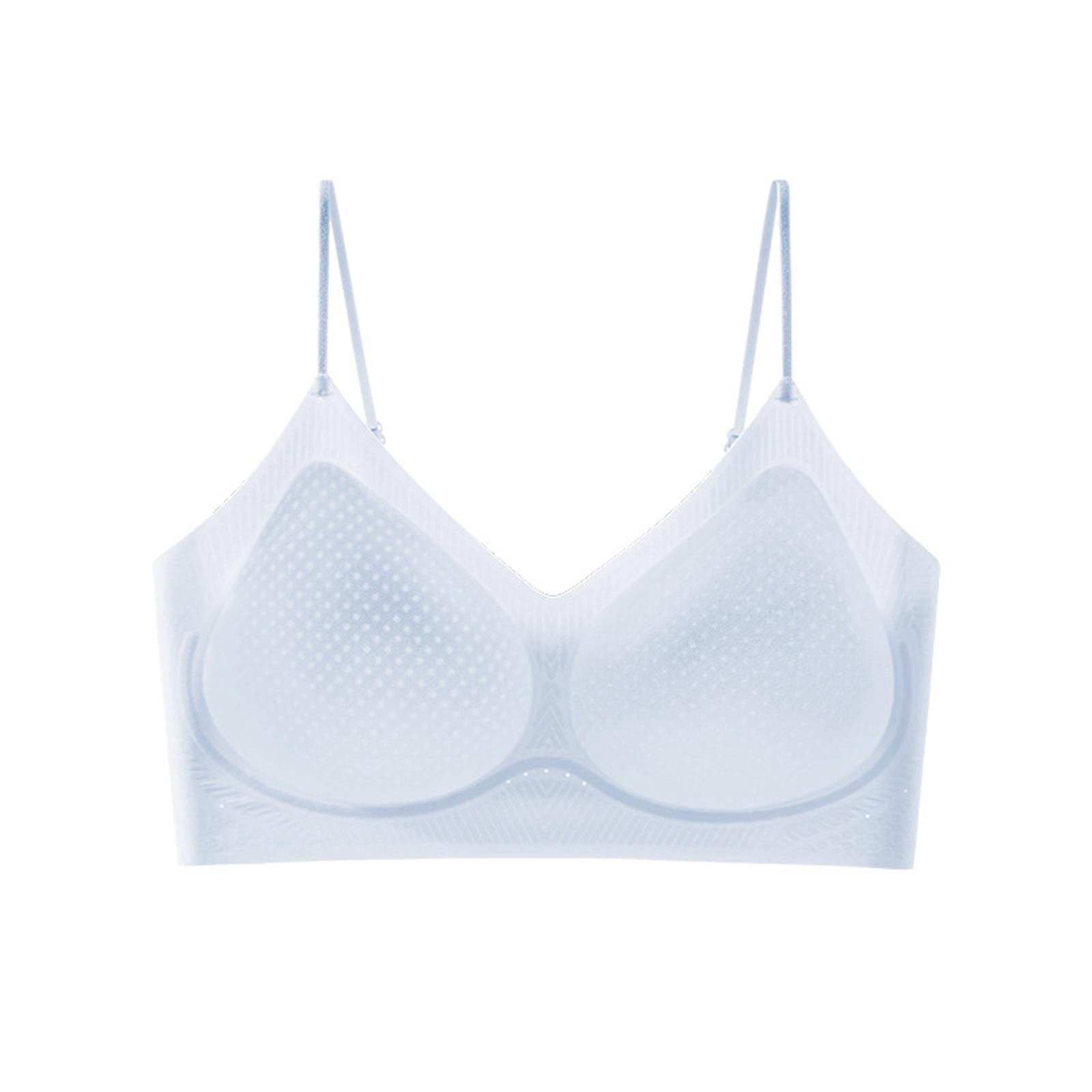 Breathable Bra for Women Skin-Friendly Ultra Thin Strap Solid Color Bra ...