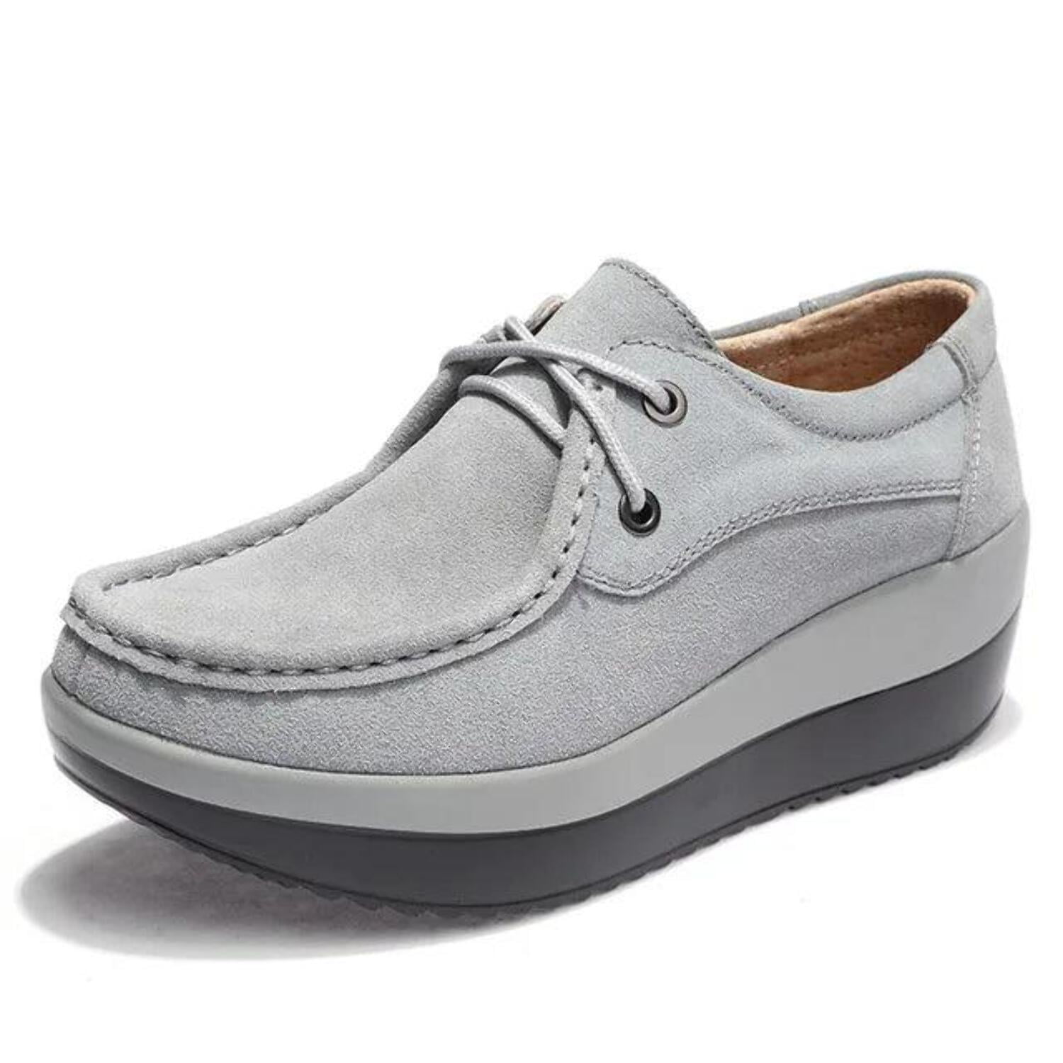 Breathable Casual Flat Platform Stacked Shoes - Walmart.com