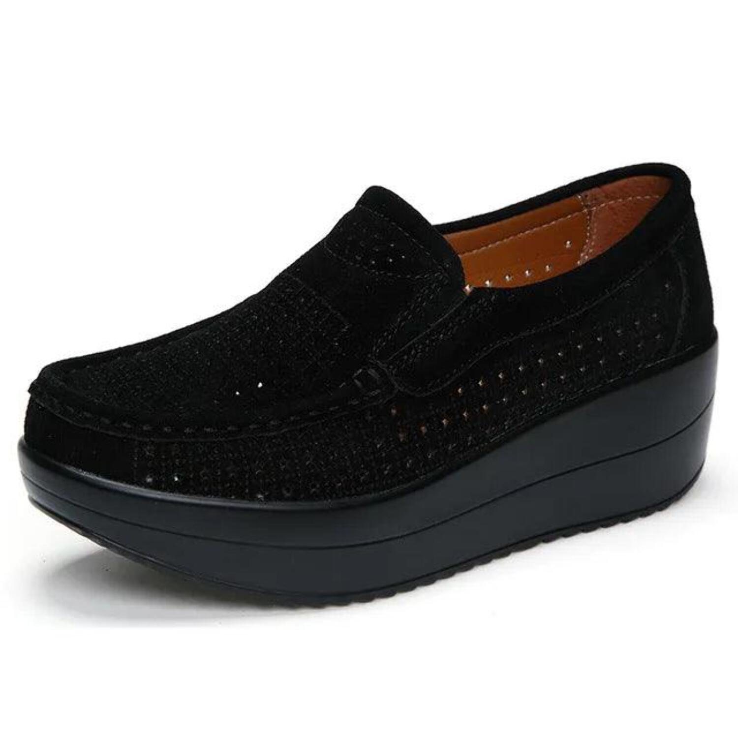 Breathable Casual Flat Platform Stacked Shoes - Walmart.com