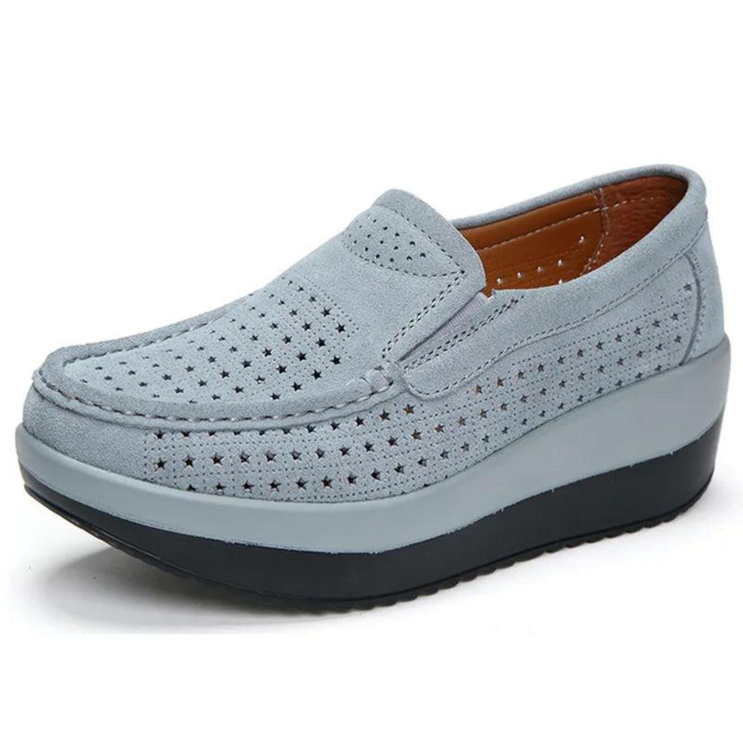Breathable Casual Flat Platform Stacked Shoes - Walmart.com