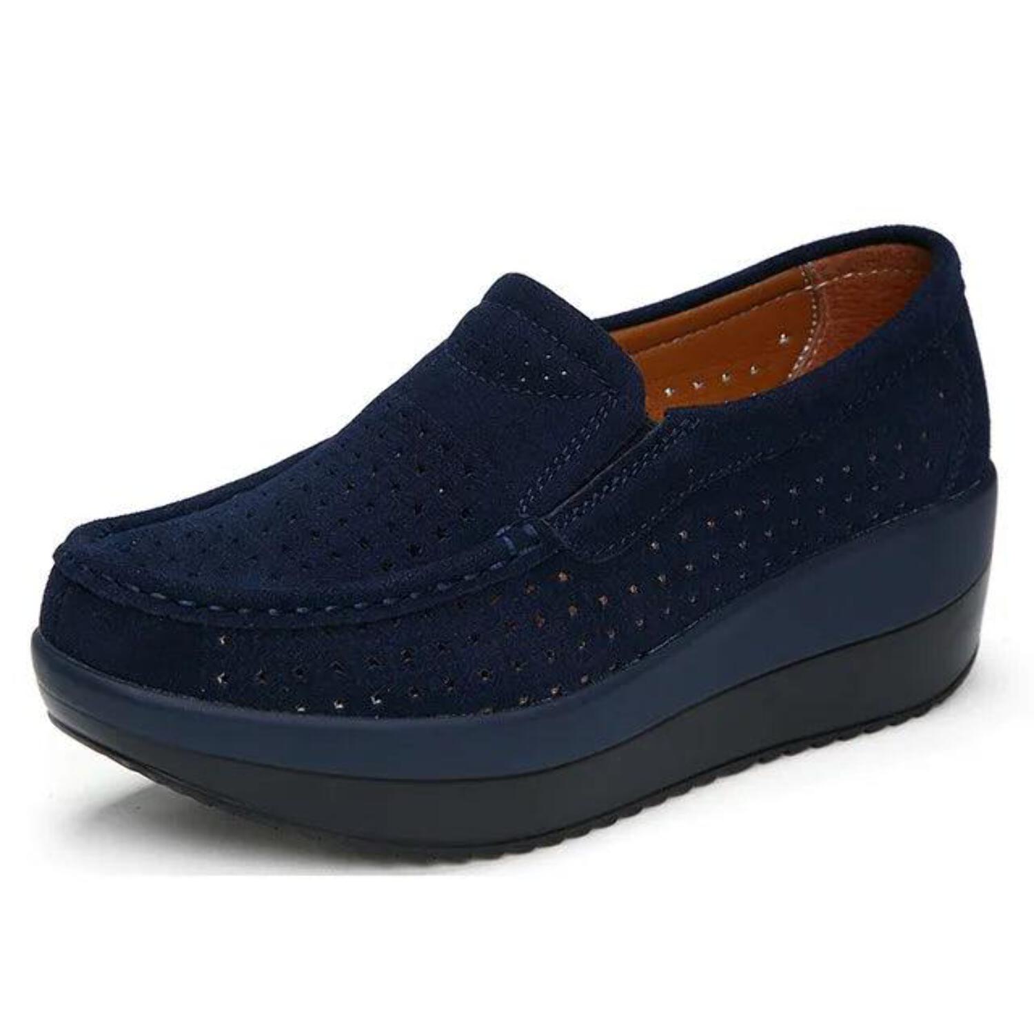 Breathable Casual Flat Platform Stacked Shoes - Walmart.com
