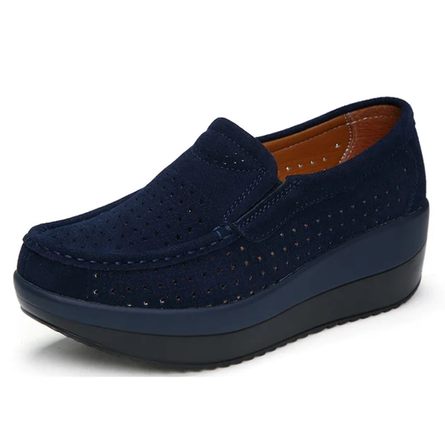 Breathable Casual Flat Platform Stacked Shoes - Walmart.com