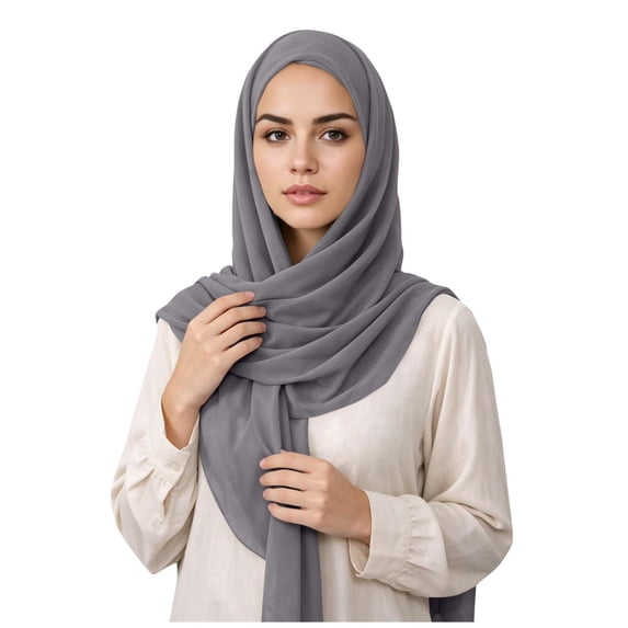 Breathable Chiffon Head Scarf Shawl Wrap for Muslim Women Lightweight ...