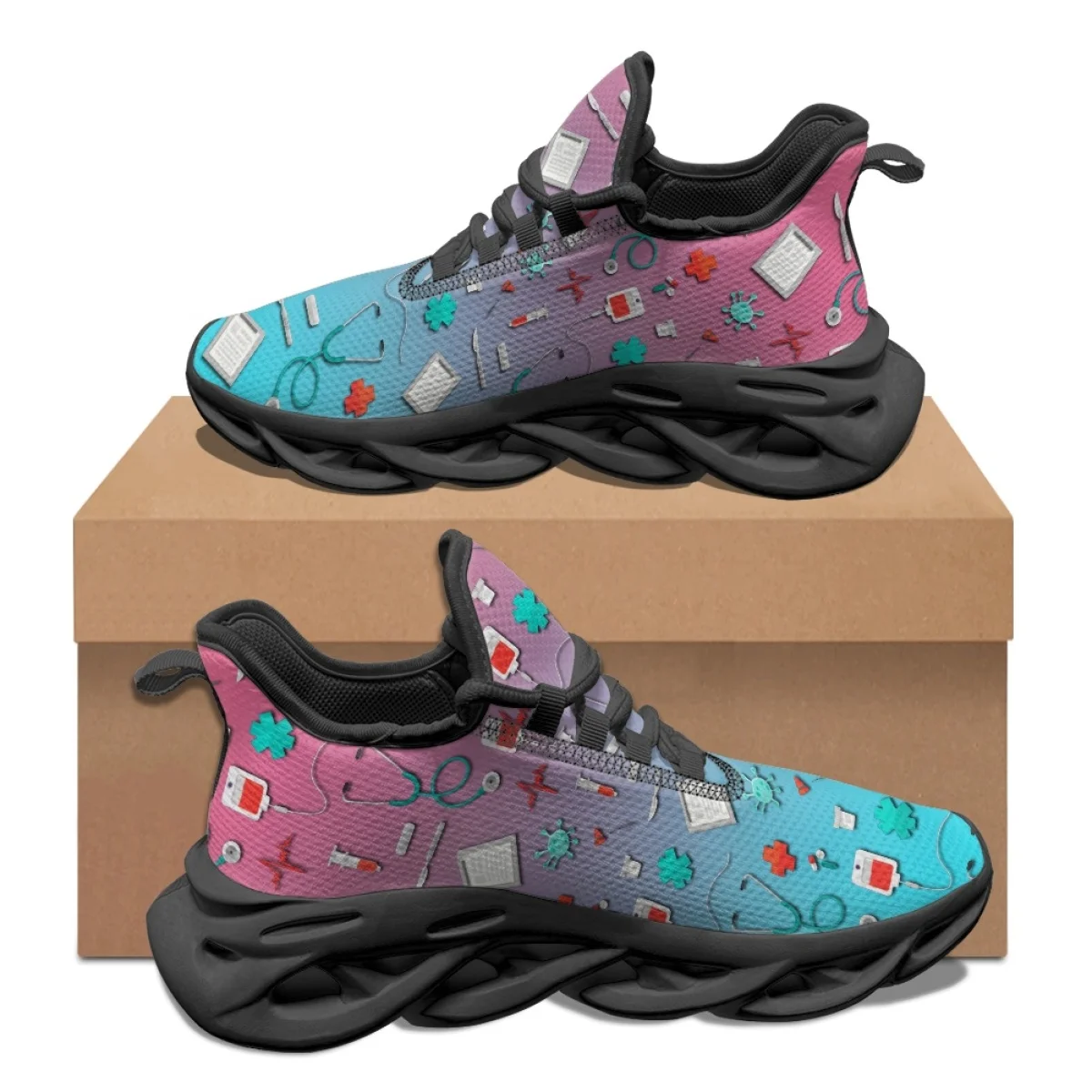 Breathable Comfortable Walking Shoes Medical Equipment Gradient Soft ...