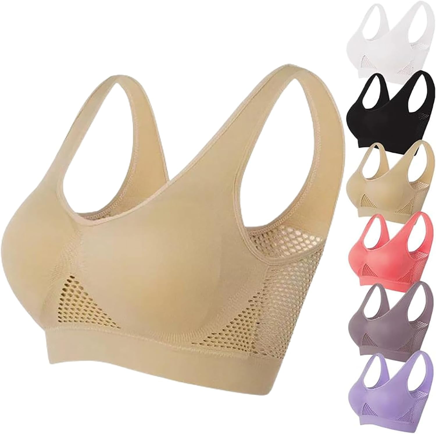 Breathable Cool Liftup Air Bra 2024 New Large Size Air Bra Breathable