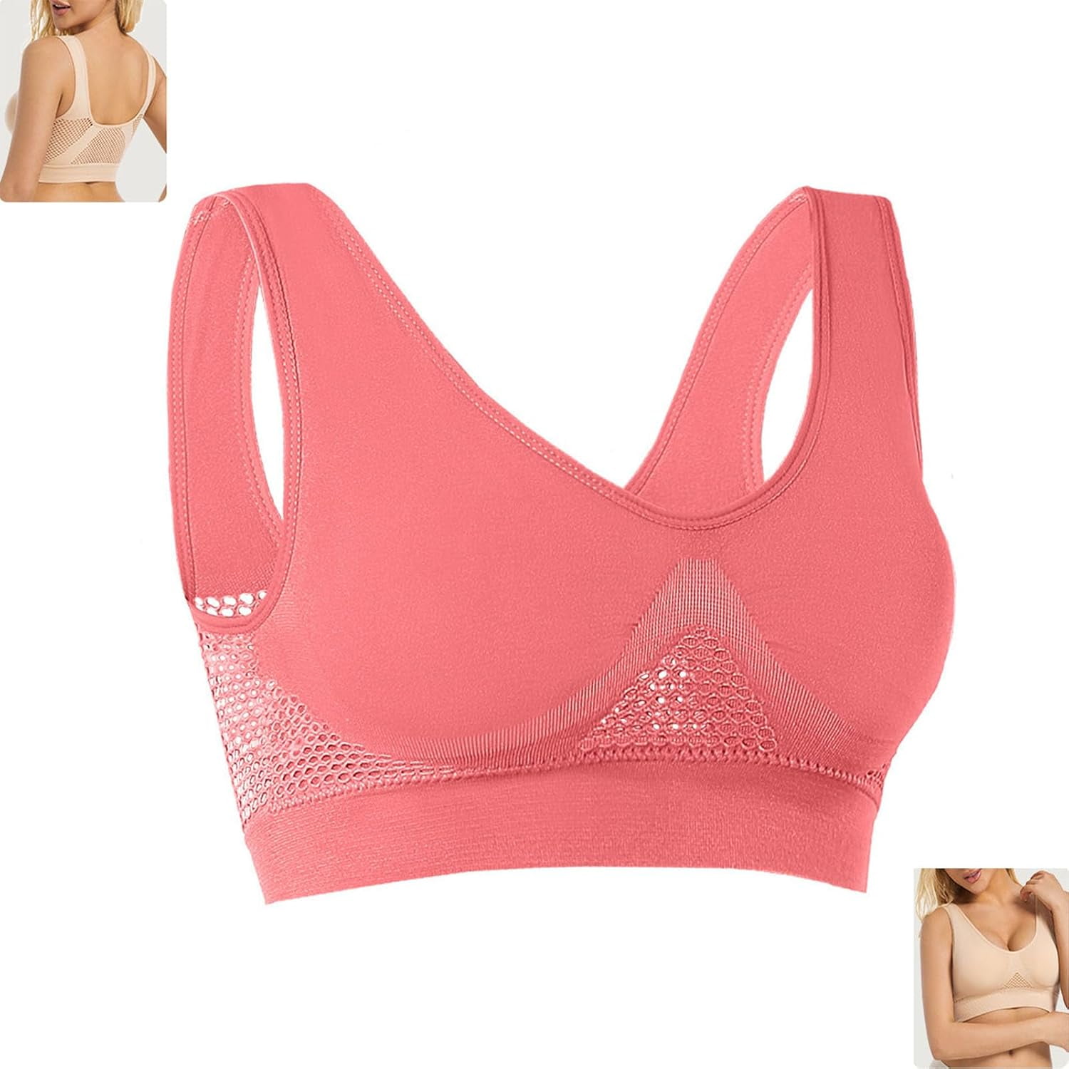 Breathable Cool Liftup Air Bra, Anti-Sagging Wireless Bra for Women ...