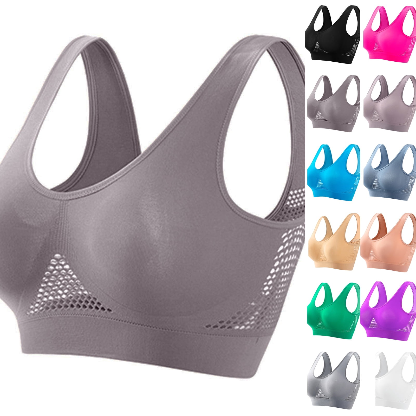Breathable Cool Liftup Air Bra, Breathable Mesh Hole Large Size Sports ...