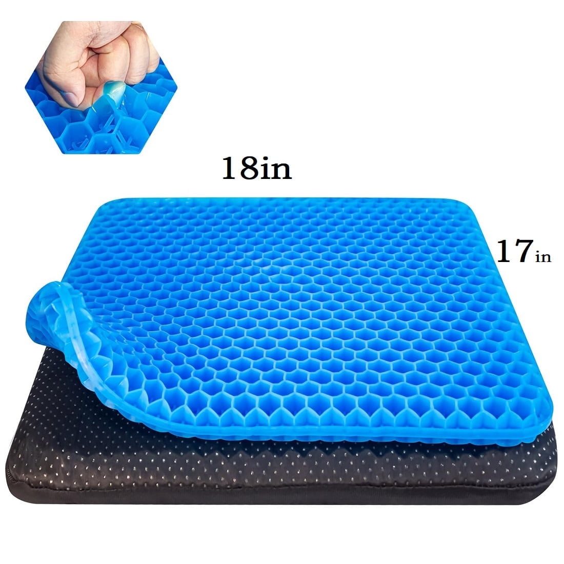 Breathable Cooling Gel Seat Cushion with Honeycomb Design - Thick and ...