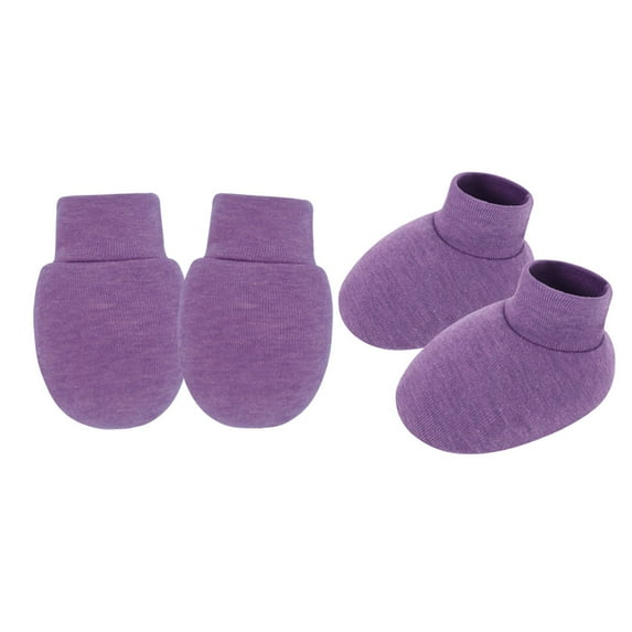 Breathable Cotton Baby Mittens and Foot Covers with Elastic Cuffs ...