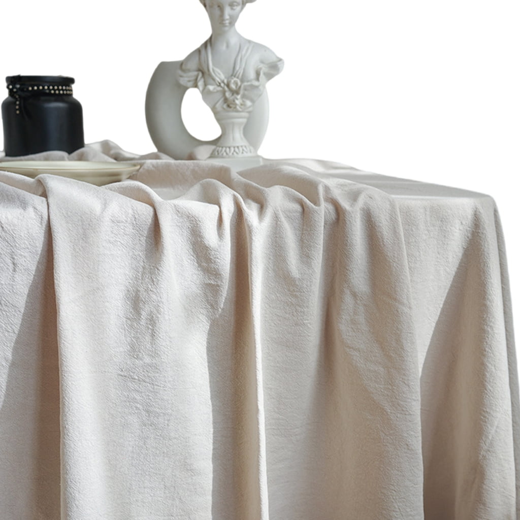 Breathable Cotton Linen Tablecloth Solid Color Table Cover for Modern ...