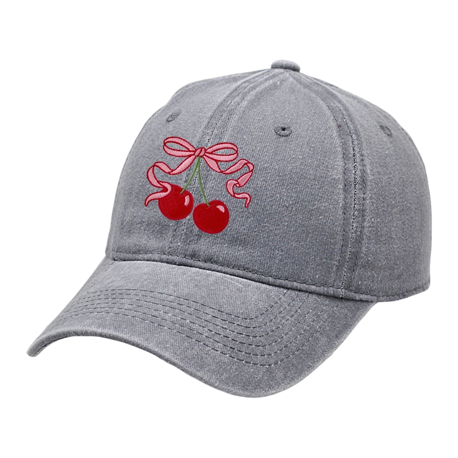 Breathable Cotton Truckers Hat With Fruit Bowknot Print Adjustable ...