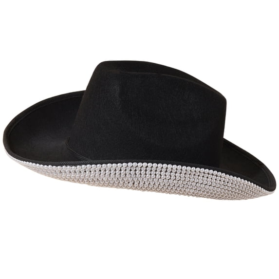 Breathable Cowgirls Hat Western Party Large Rolled Brims Hat Fedoras ...