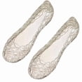 Breathable Crystal Jelly Dance Shoes Flat Soles Lightweight Slip On ...