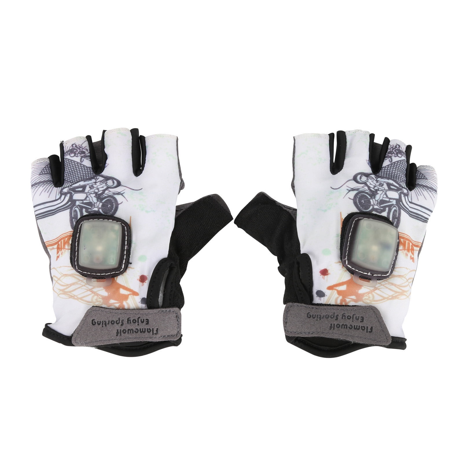 Breathable Cycling Gloves, Shock-Absorbing Bike Gloves with Light ...