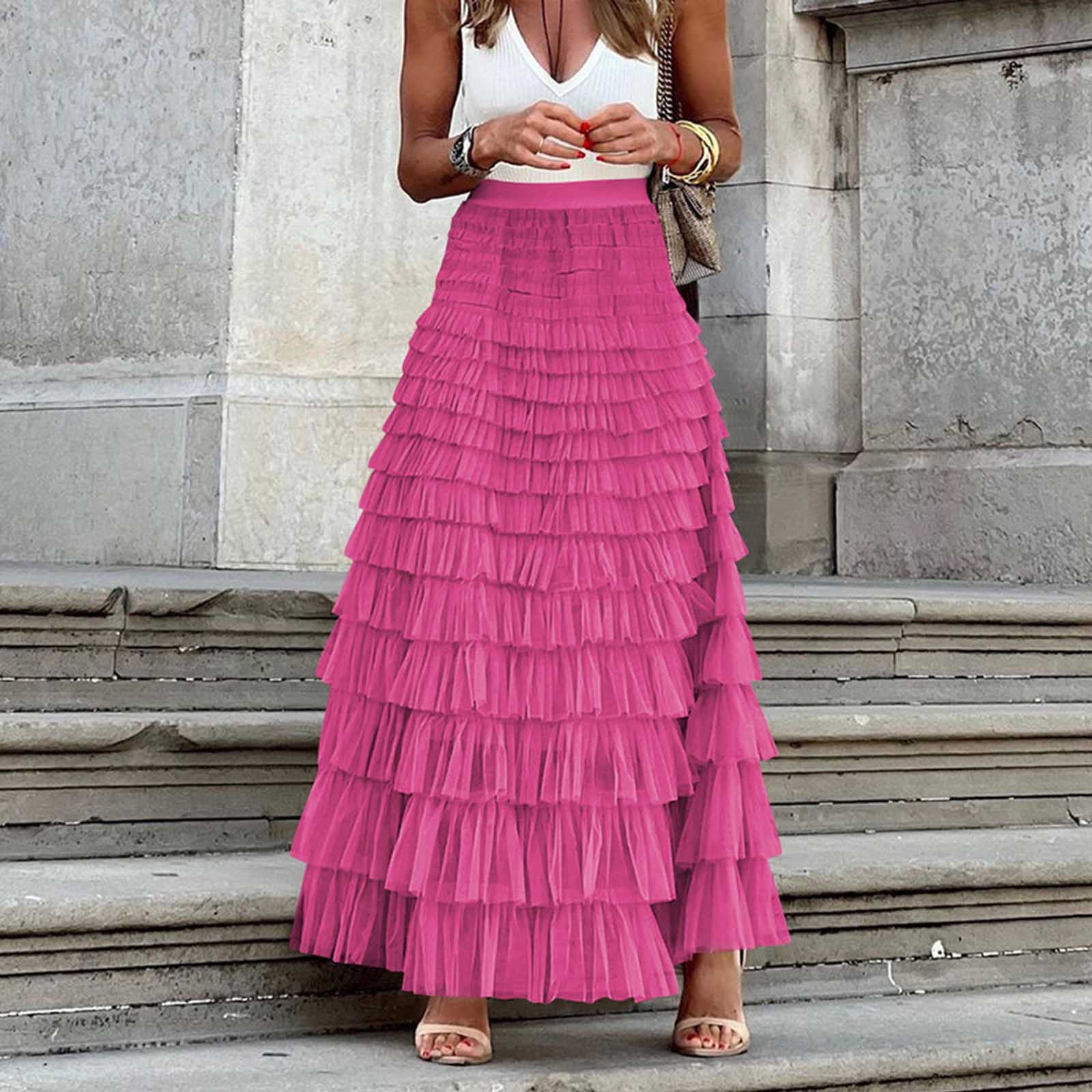 Breathable Daily Layered Skirts for Women Ladies' Star Spring/Summer ...