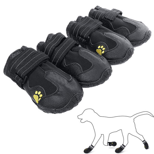 Breathable Dog Boots Breed with Soft Non-Slip Rubber Sole, Adjustable ...