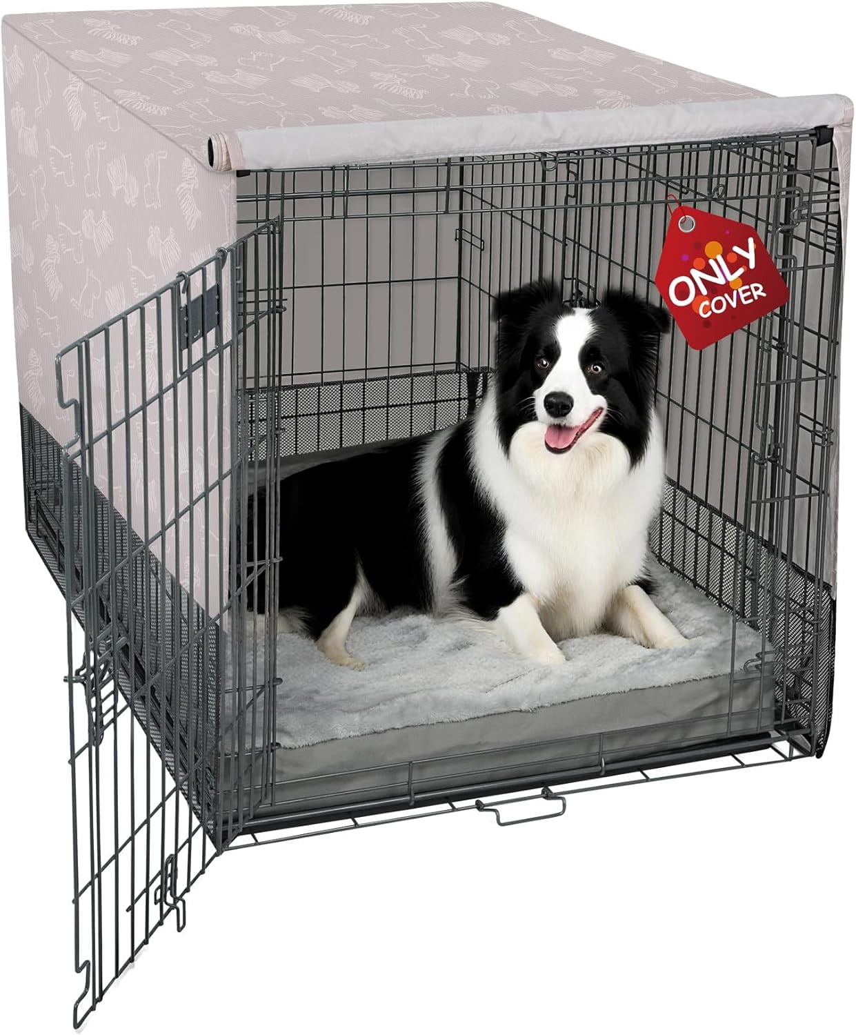 Breathable Dog Crate Cover - 4 Sides Mesh Ventilation,Basic Pet Kennel ...