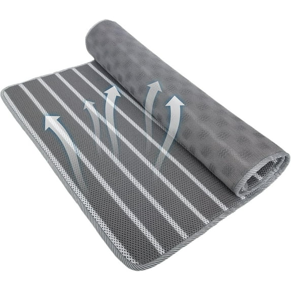 Breathable Dog Crate mat with Anti-Slip Bottom,3D air mesh Pet Crate ...