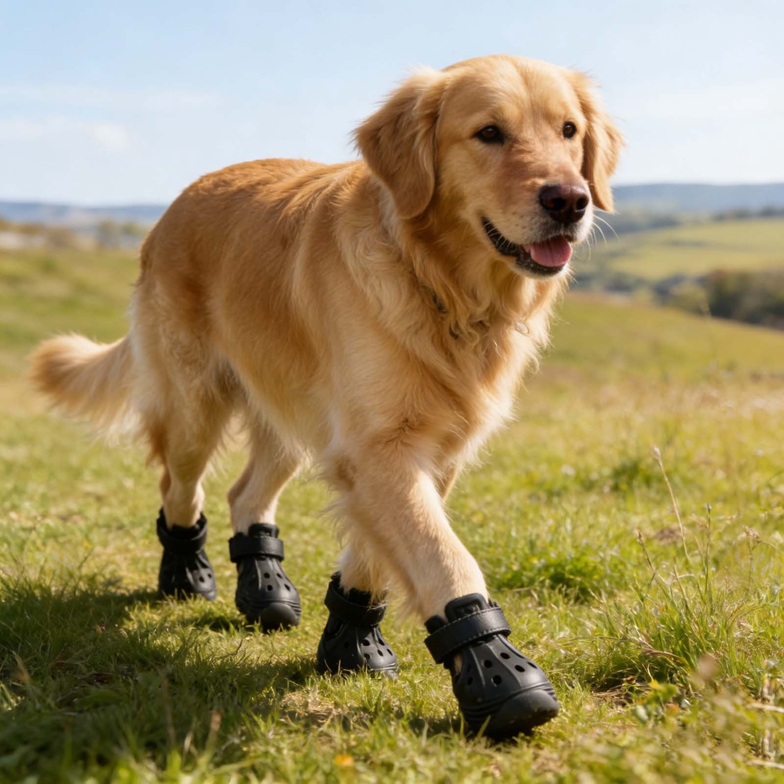 Breathable Dog Sandals 4 Pack EVA Pet Shoes for Hot Pavement Indoor ...