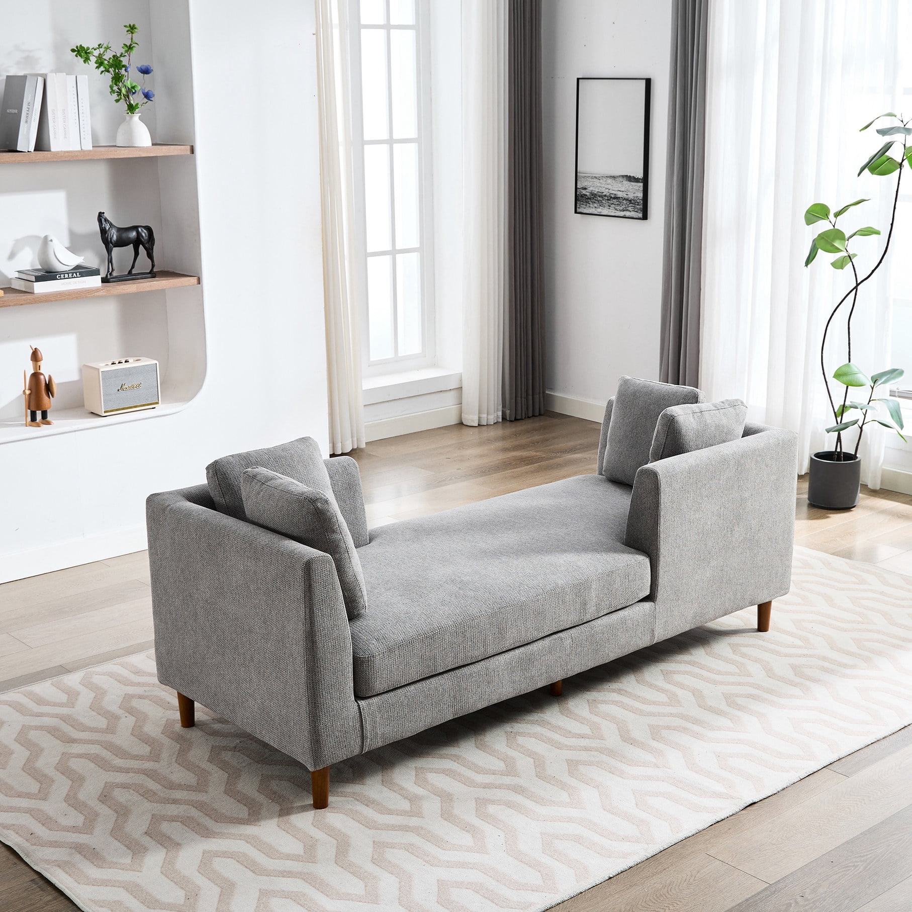 Breathable Fabric & Easy Clean / Cozy Seating for 2 / Chaise Lounge ...