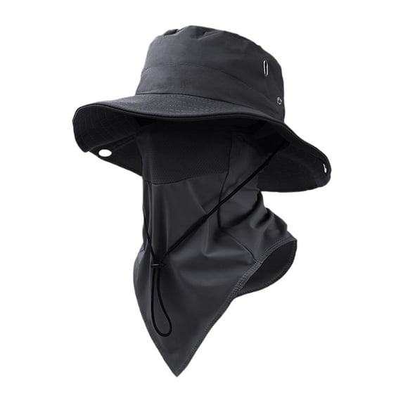 Breathable Fisherman Hat With Detachable Face Shield Wide Brim UPF Sun ...