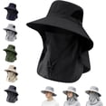 Breathable Fisherman Hat with Detachable Face Mask, Adjustable Outdoor ...