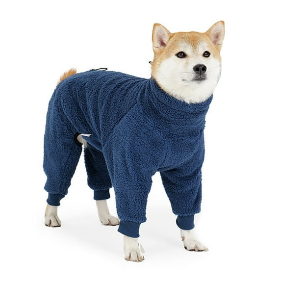 Breathable Fleece Dog Pajamas Full Coverage Four Leg Design Stretchy ...