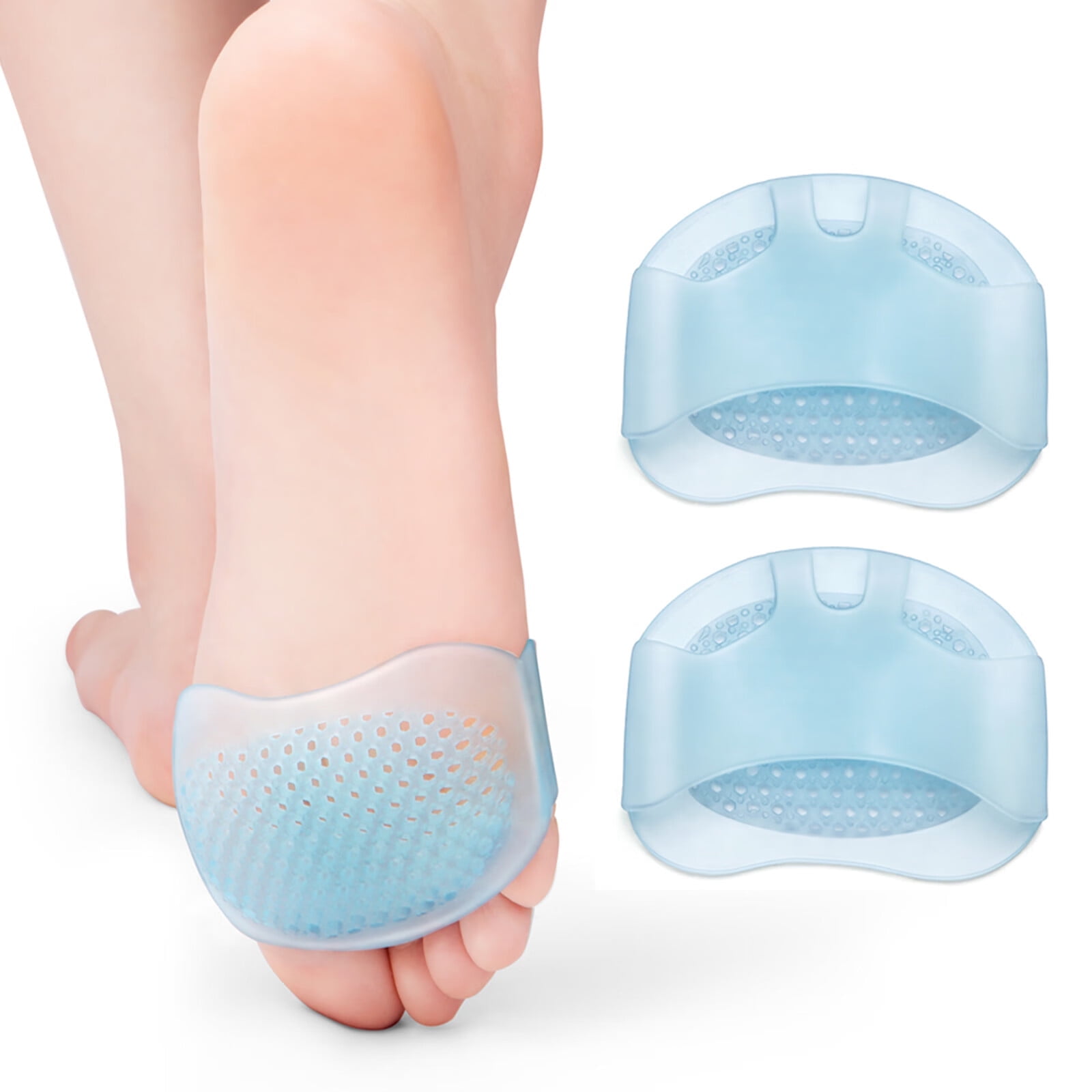 Breathable Forefoot Pads - for Women and Men Metatarsal Pads - Soft Gel ...