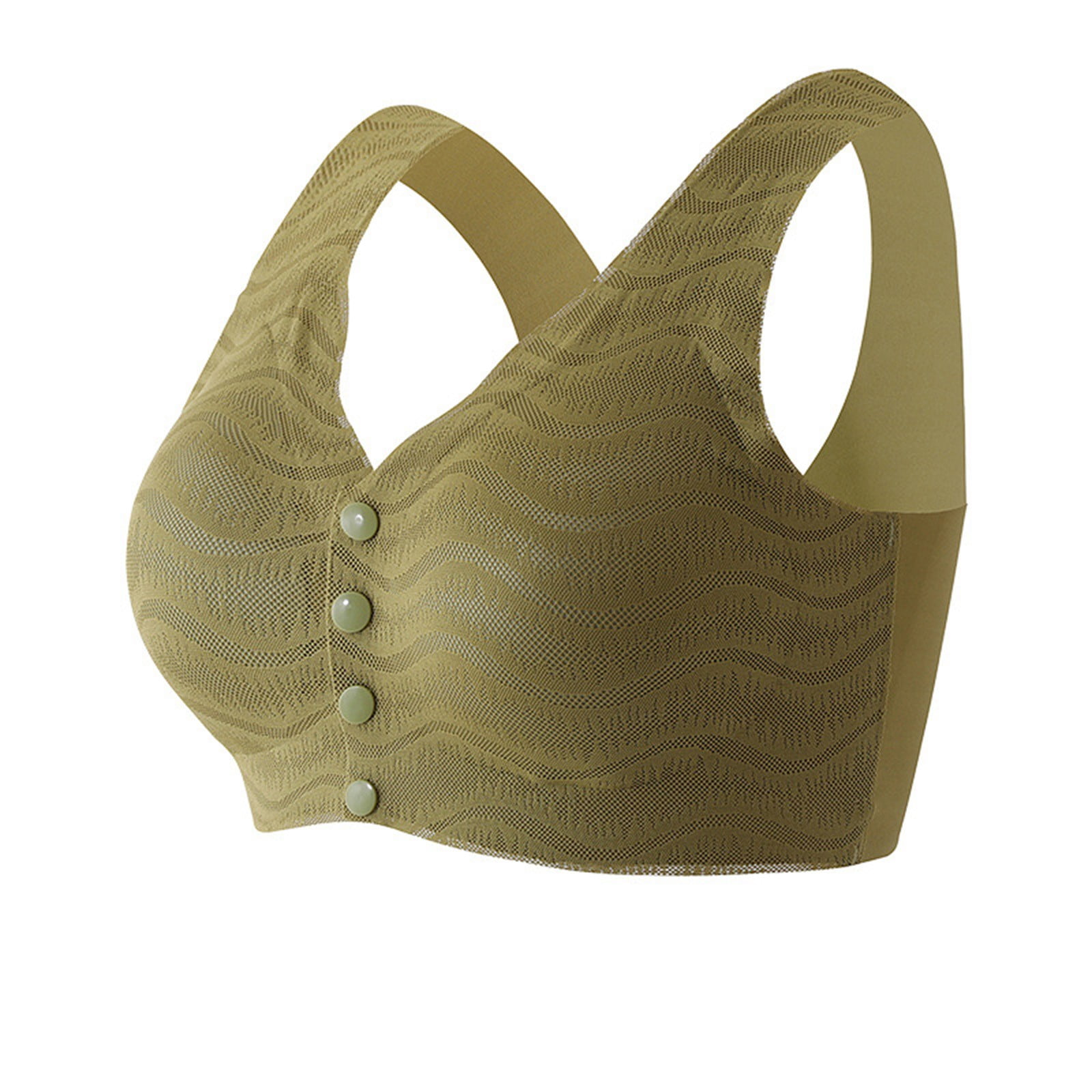 Breathable Front-Buckle Bra: Seamless Lace Comfort for Middle-Aged ...