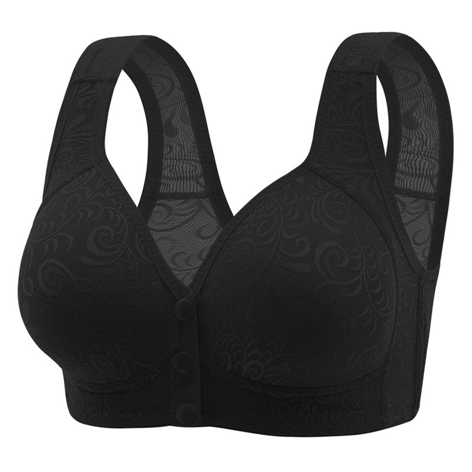 Breathable Front Closure Bra for Elderly Women, Full Coverage Comfort ...