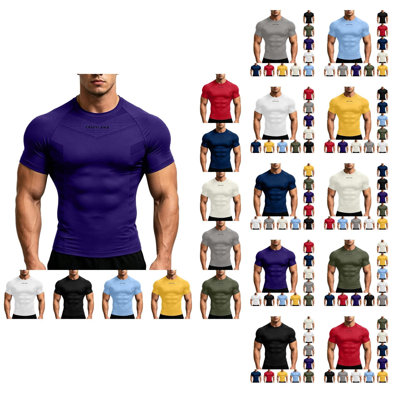 Breathable Graphic Sleeves Tee For Running Fitness Training And ...