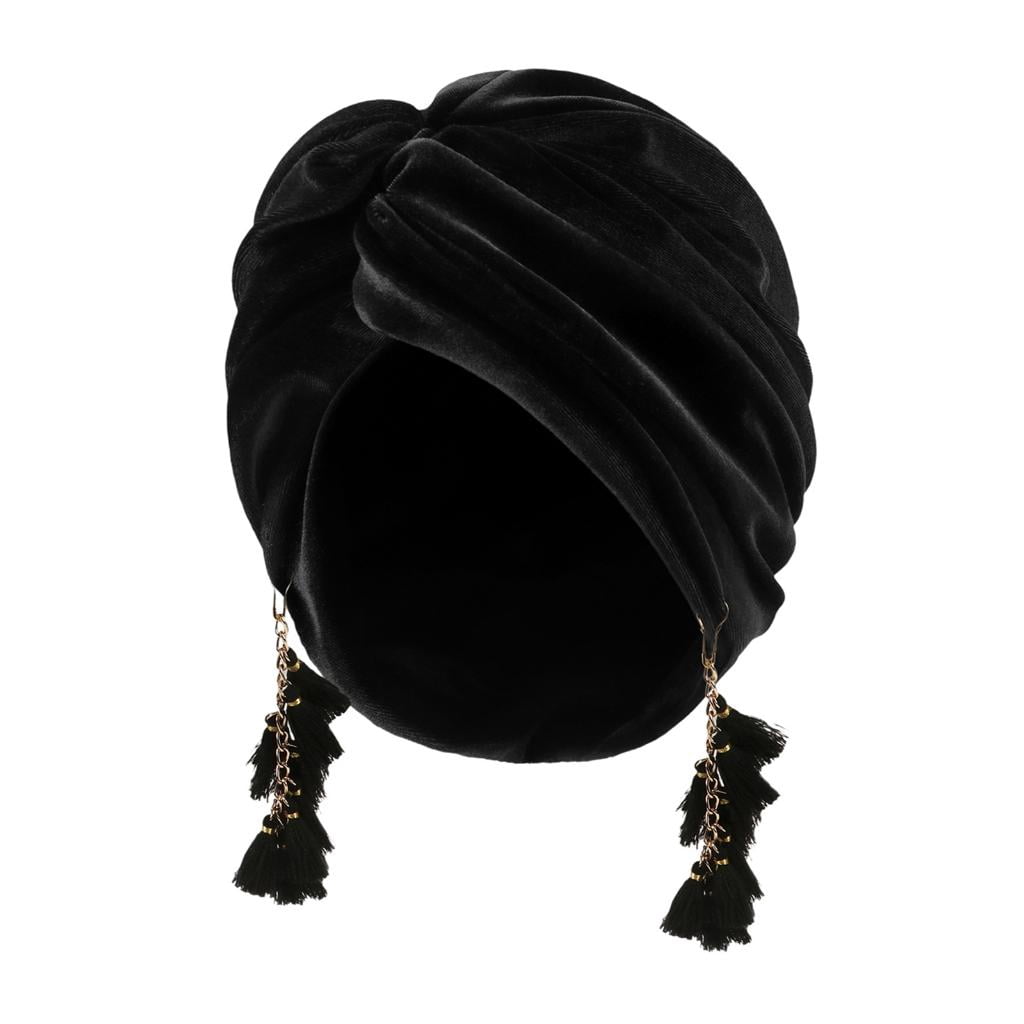 Breathable Head Cover Headscarf Caps Fringe Hijab Turban Caps for Daily ...